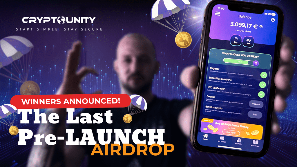 LAST PRELAUNCH AIRDROP WINNERS - CryptoUnity